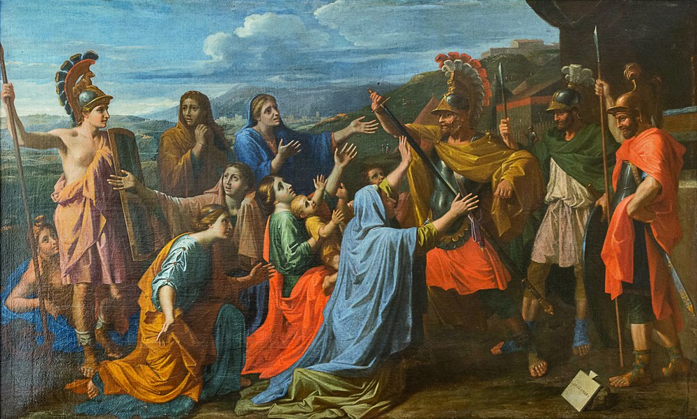 Coriolanus Persuaded by His Family to Spare Rome, ca 1652