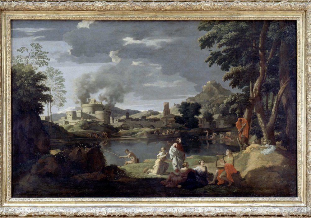 Orpheus and Eurydice by Poussin, Louvre Museum
