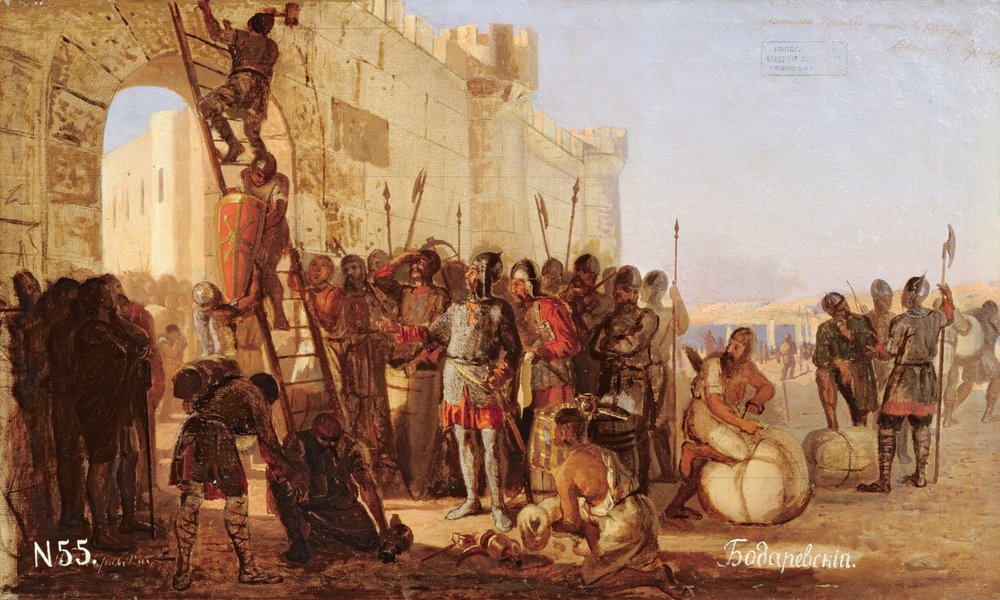 Grand Duke Oleg Nailing a Shield to the Gates of Tsargrad