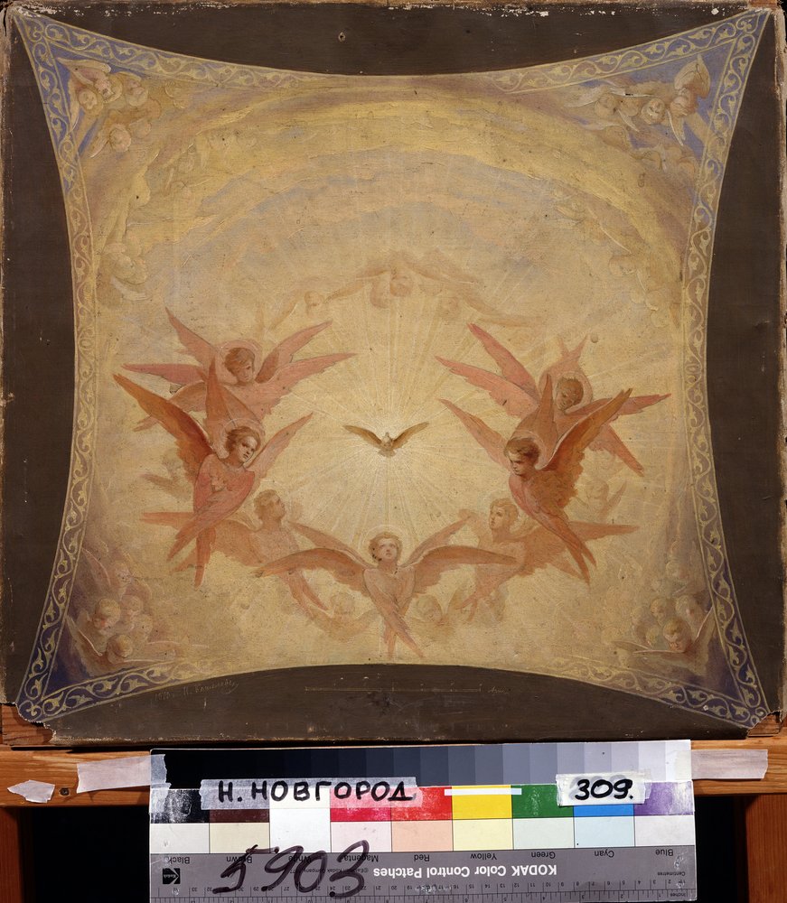 Cherubs. Seraphim with 6 wings from Christian mythology, surrounding a ...