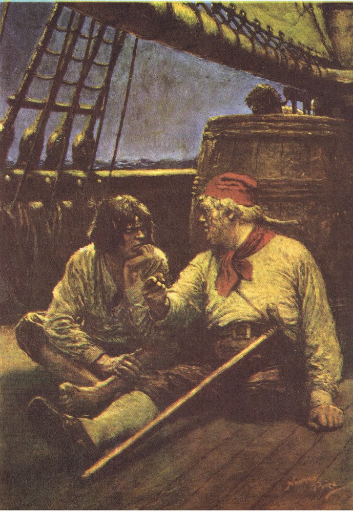 The barrel shook as he leaned his shoulder against it, from Treasure ...