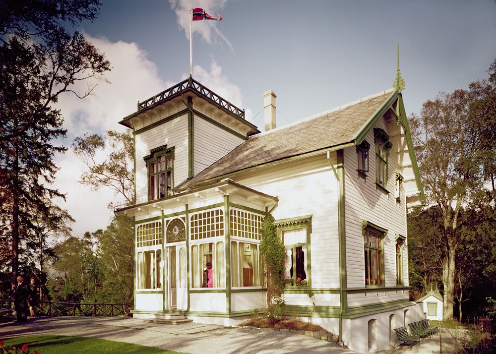 House of Edvard Grieg by Norwegian School: Fine art print