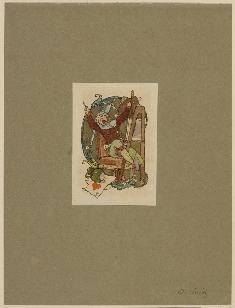 Gnome at the Easel by Otto Seitz: Buy fine art print