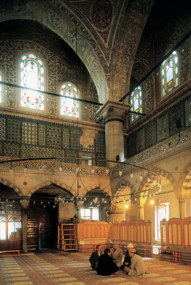 Interior of the Blue Mosque by Ottoman School