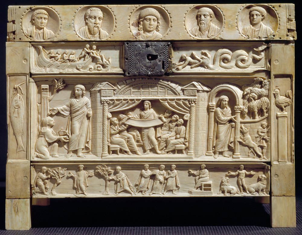 Paleochristian Art: Reliquary Decorated with Scenes from the Old and ...