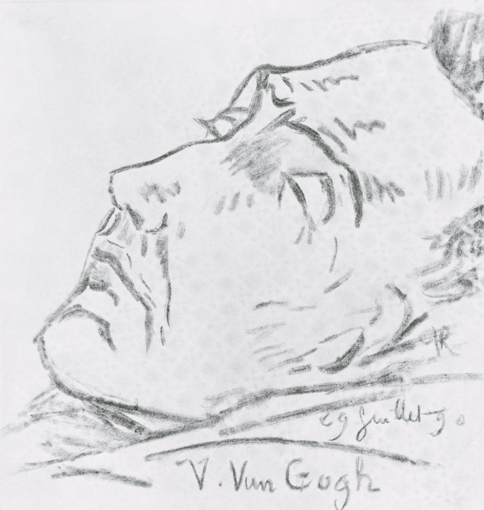 Portrait of Vincent Van Gogh on His Deathbed, 29 July 1890