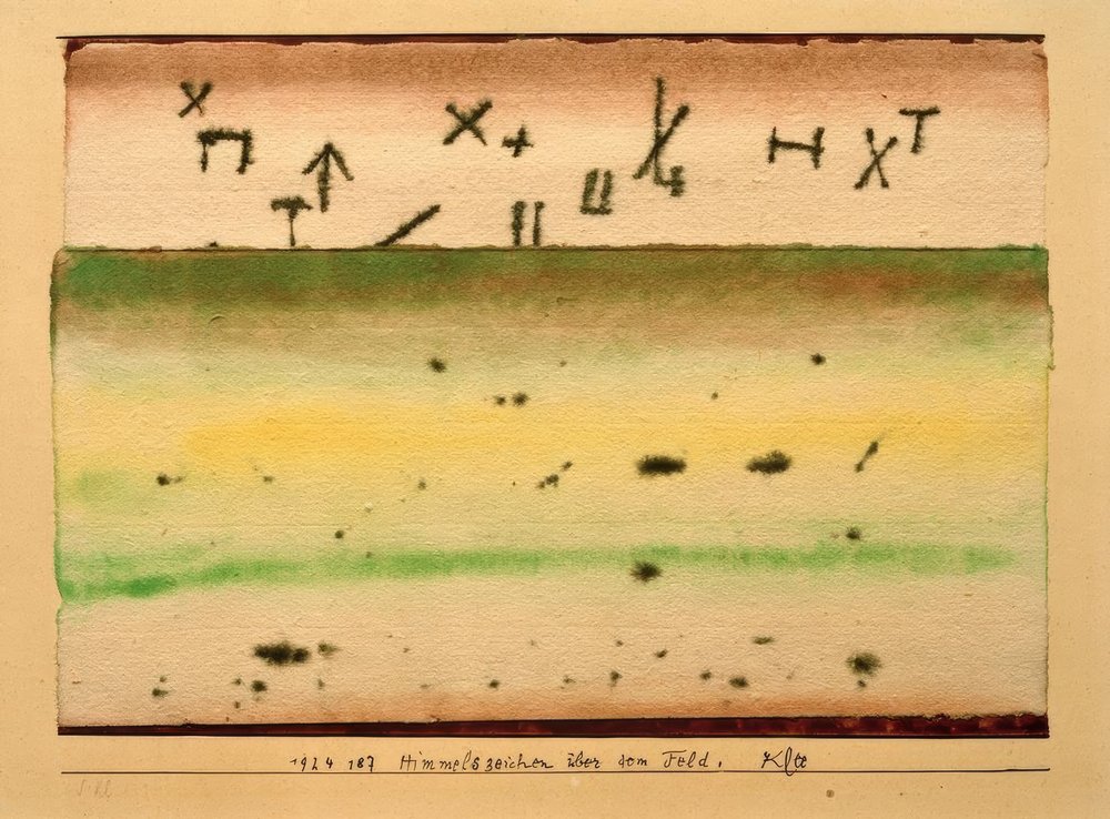 Heavenly Signs over the Field by Paul Klee: Fine art print
