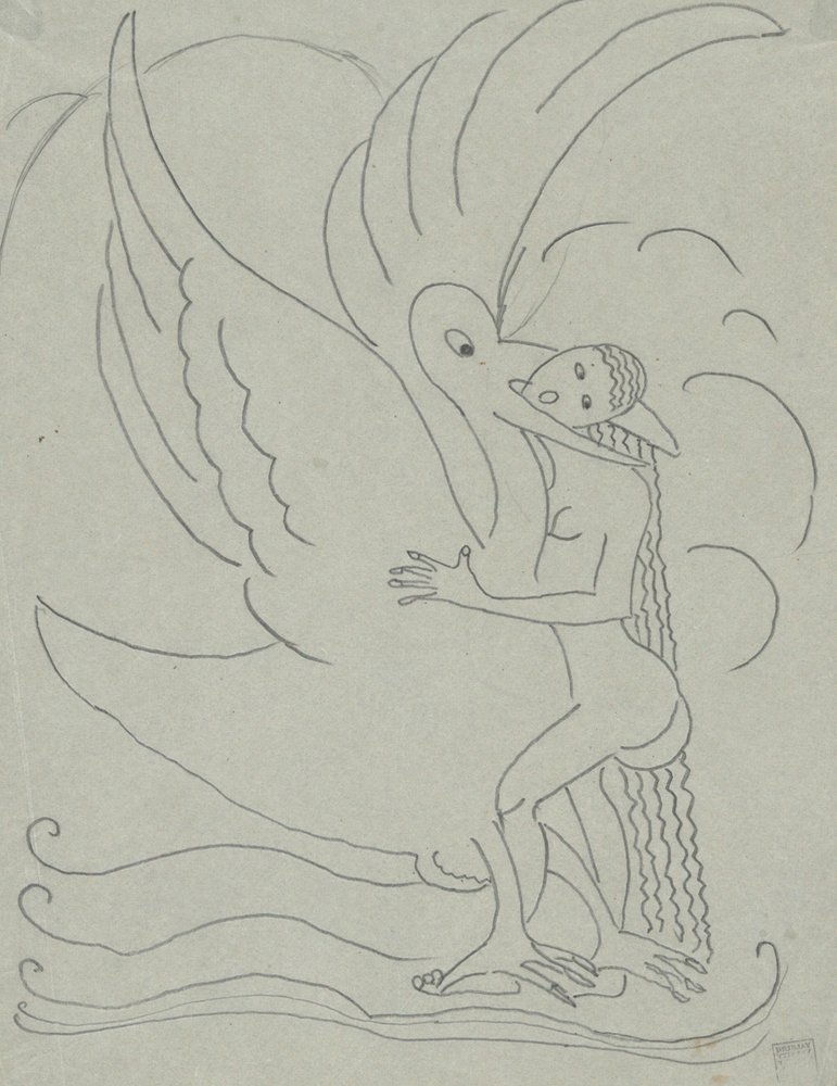 Leda and the Swan by Paul Gaulois: Buy fine art print