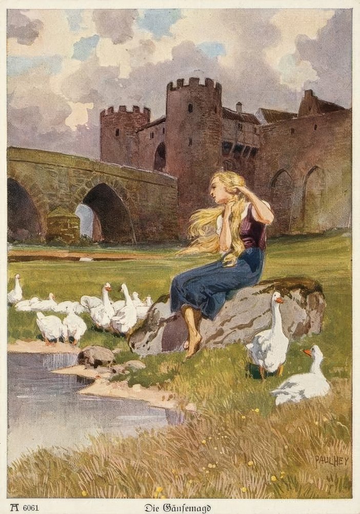 The Goose Girl by Paul Hey: Highest-quality art reproduction