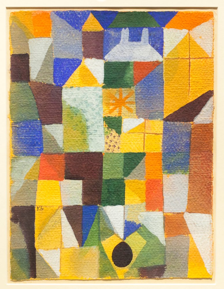 Urban composition with yellow windows by Paul Klee