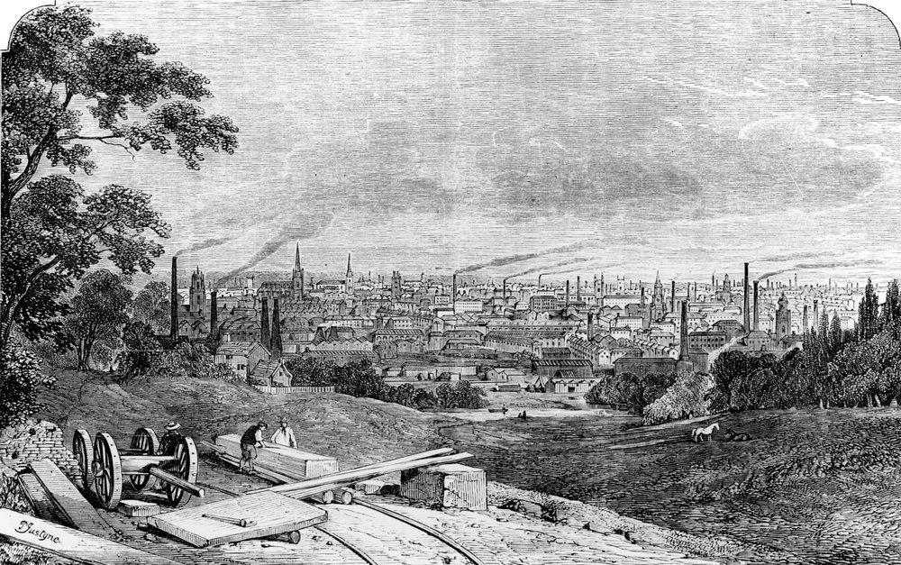 Manchester, 1840 by Percy William Justyne: Fine art print