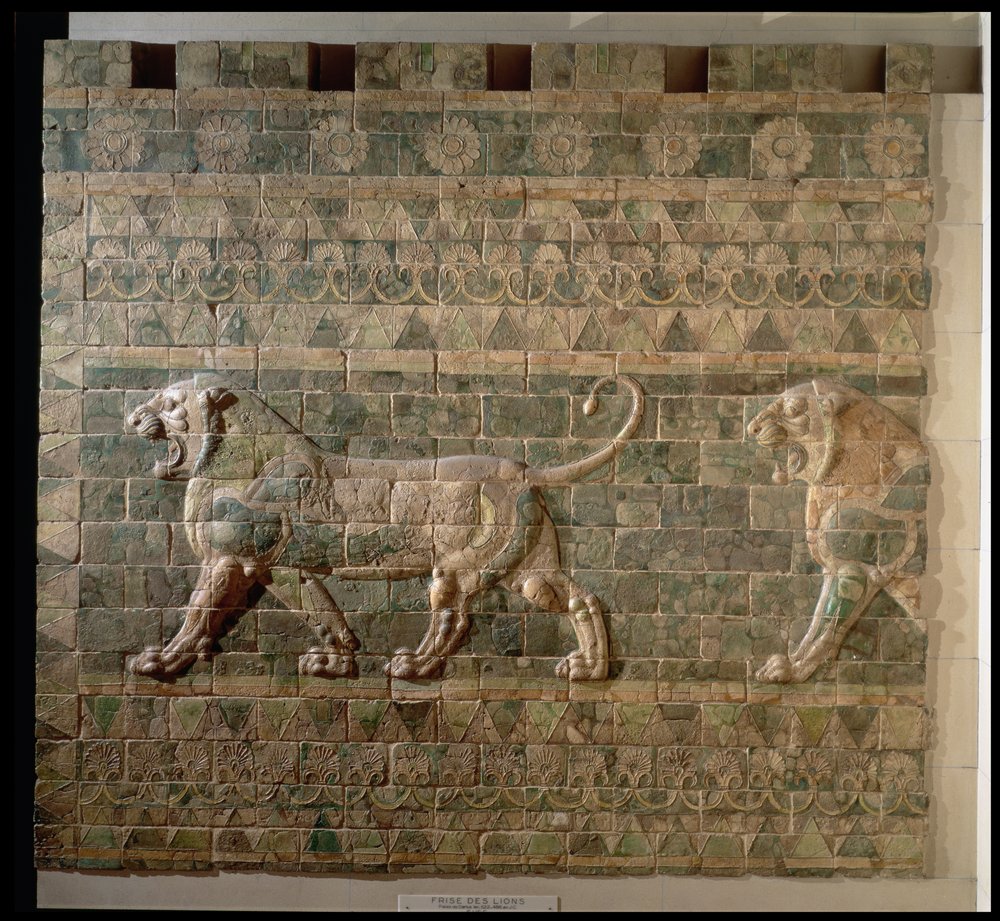 Frieze of Lions from the Palace of Darius the Great from Susa, Iran ...