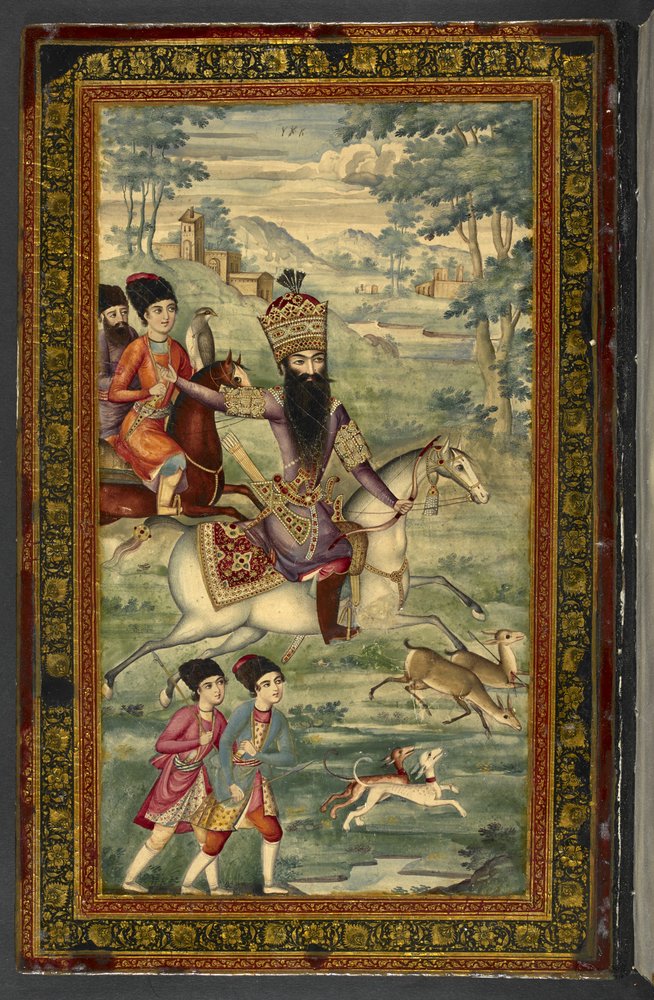 Portrait of Fath-Ali Shah Qajar, 'Dīvān-i Khāqān'