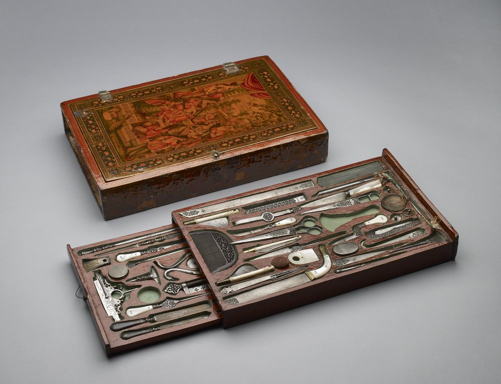 Tool kit depicting the Holy Family, c.1830 by Persian School