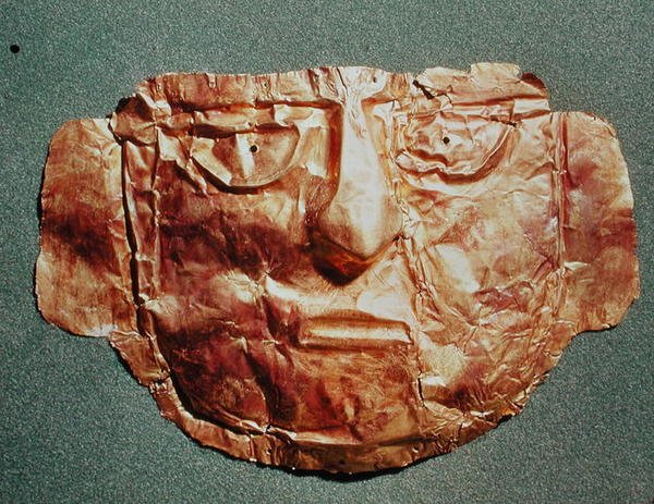 Mummy Mask from Peru by Peruvian School: Fine art print