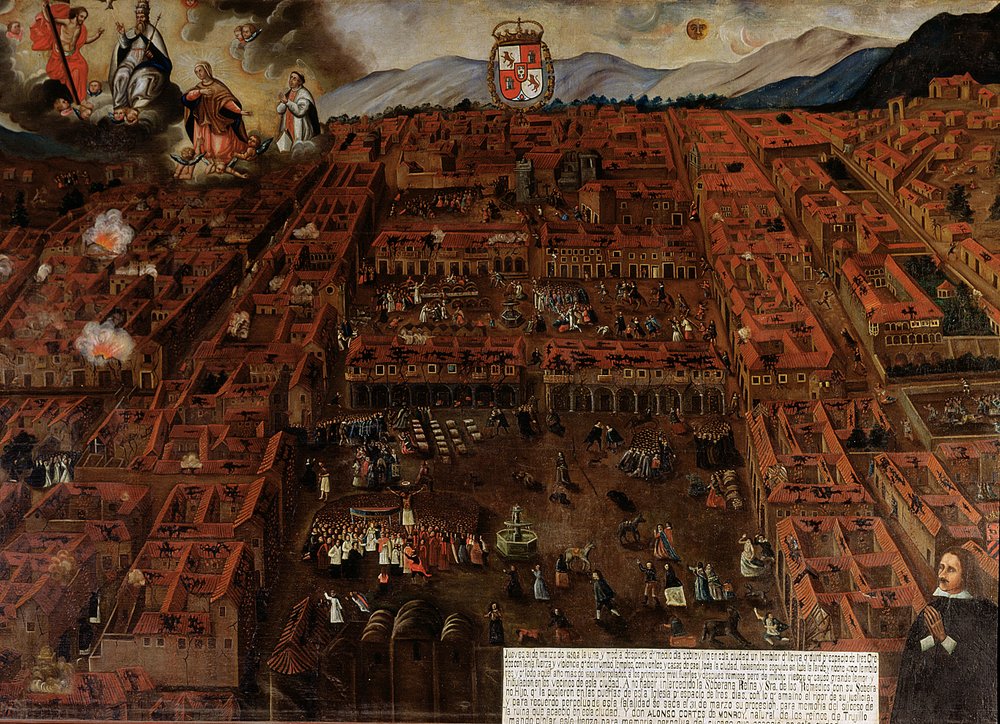 View of Cuzco at the Time of the Earthquake of 1650