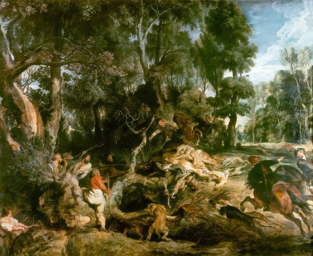 The Wild Boar Hunt by Peter Paul Rubens: Fine art print