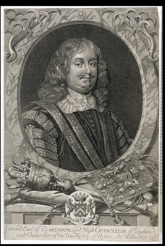 Edward Hyde, 1st Earl of Clarendon, engraved by M. Burg