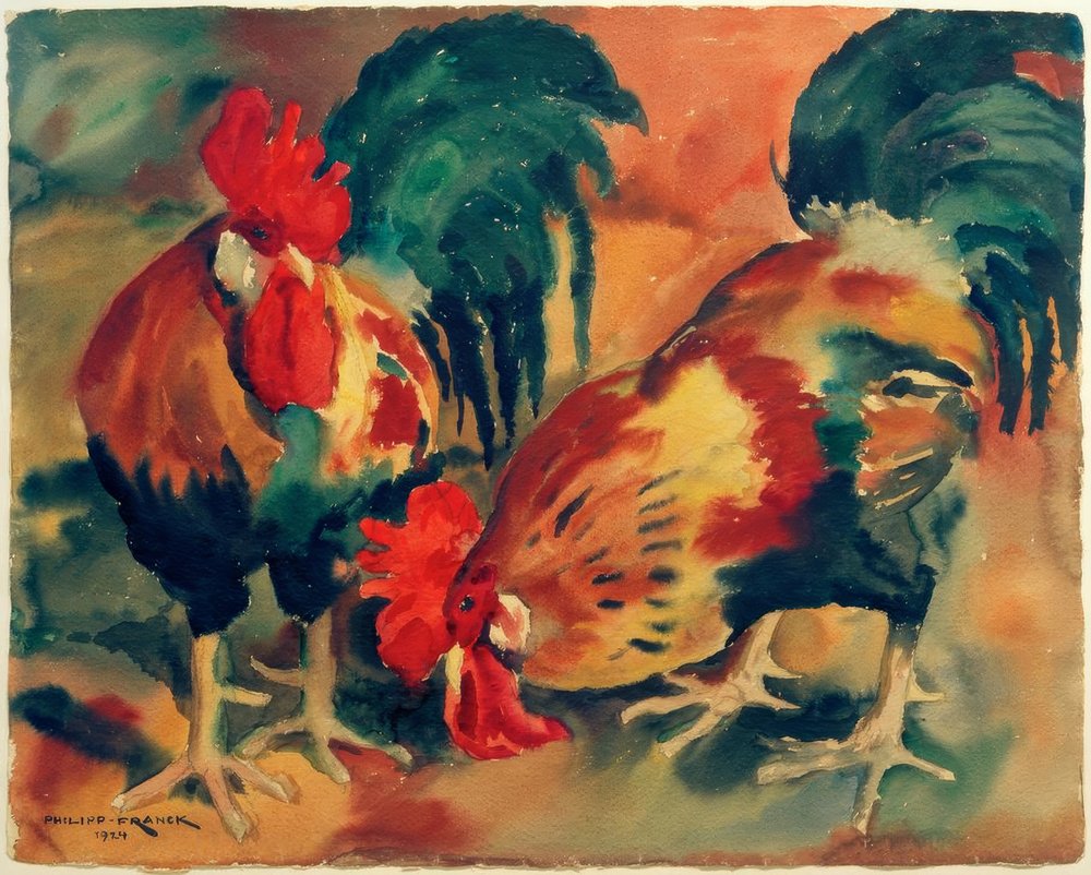 Two Roosters by Philipp Franck: Buy fine art print