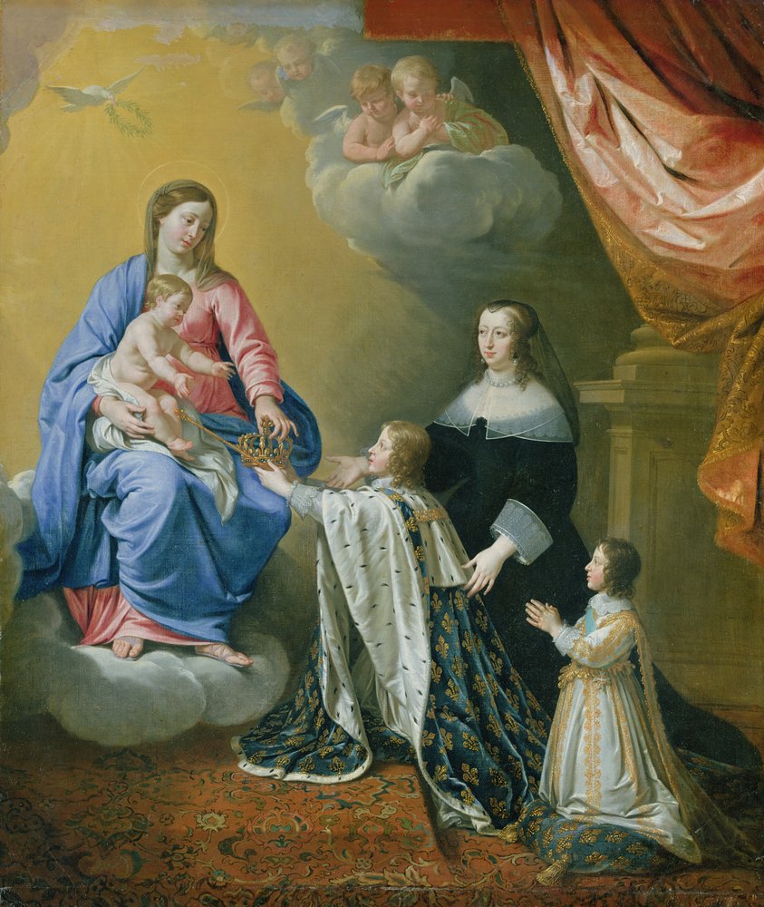 The Virgin Mary gives the Crown and Sceptre to Louis XIV