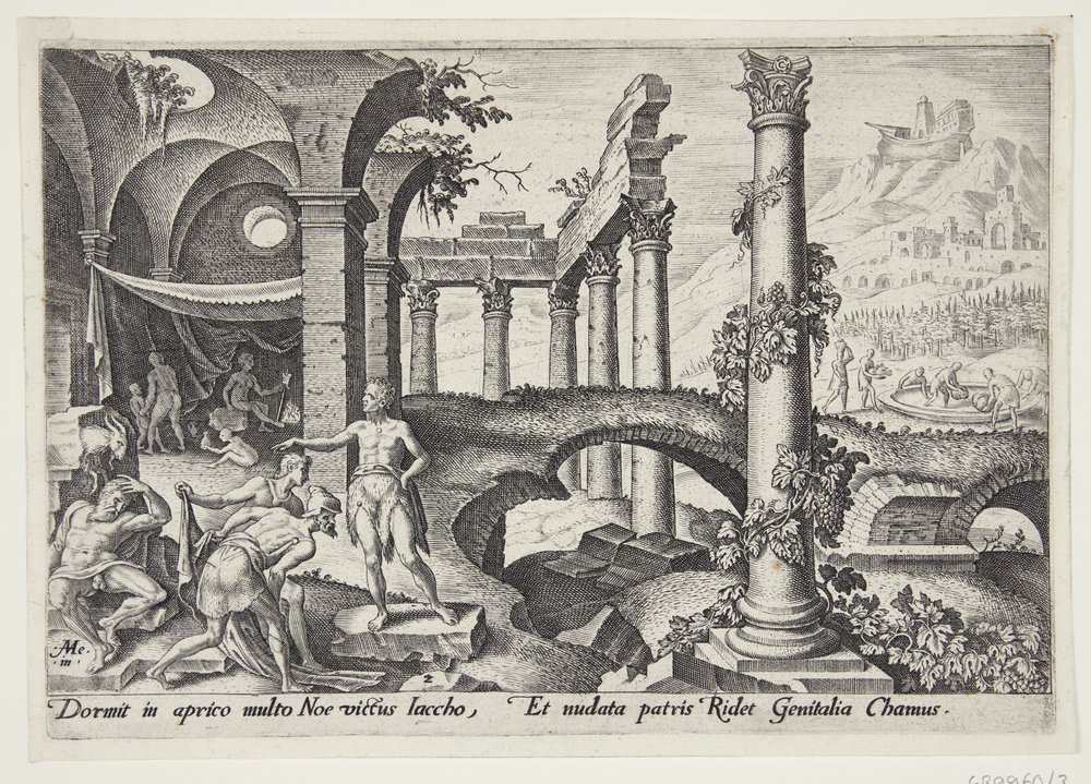 The mocking of Noah by Philips Galle: Buy fine art print