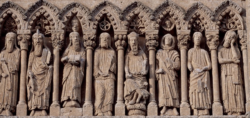 Frieze with Old Testament characters, Cathedral of Santa Maria, Castile ...