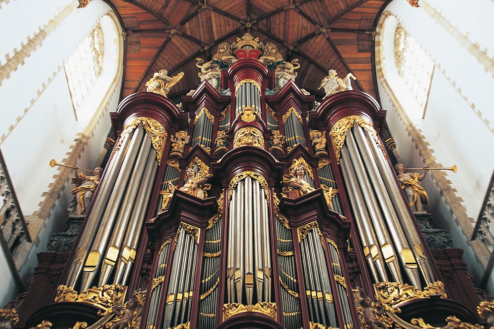 The organ in St-Bavokerk church, Haarlem, The Netherlands
