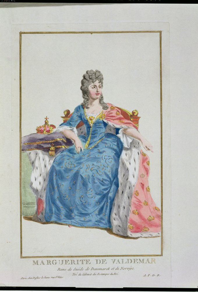 Margaret (1353-1412) Queen of Denmark, Norway and Sweden, from 'Receuil ...