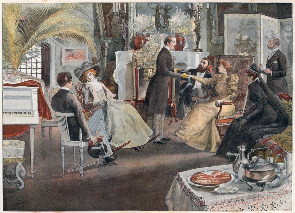 A Five O'clock Tea in Paris by Pierre Georges Jeanniot