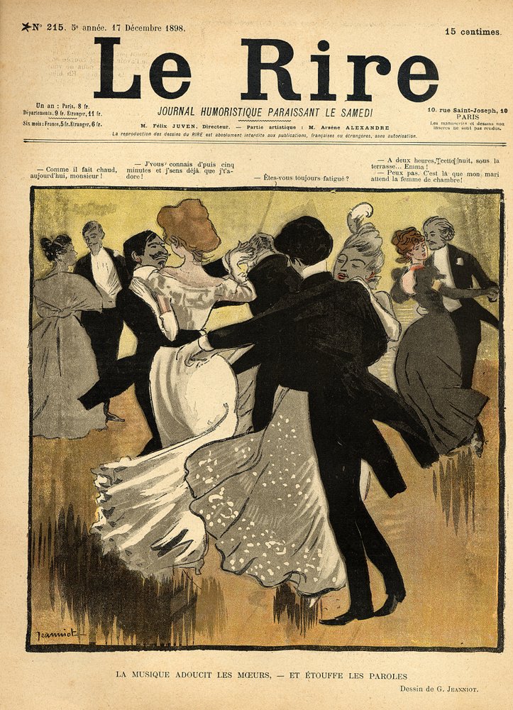 Dancing Couples, from the Front Cover of 'Le Rire', 17th December 1898