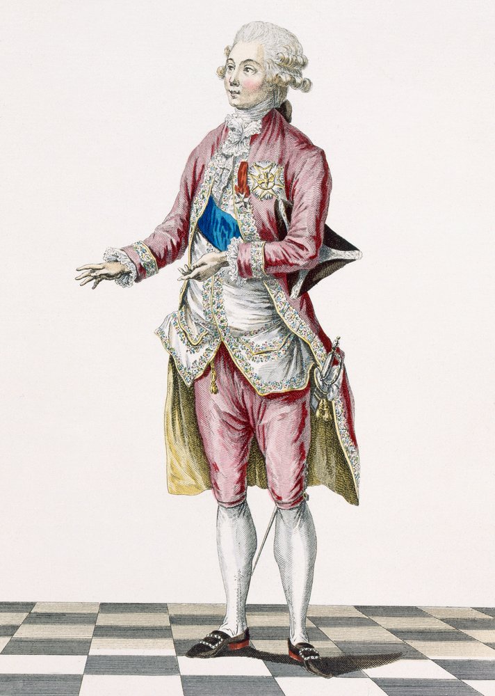 Duke in country attire decorated with the King's Orders