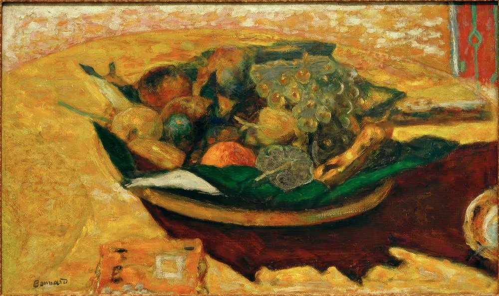 Bowl of Fruit on a Table by Pierre Bonnard: Fine art print