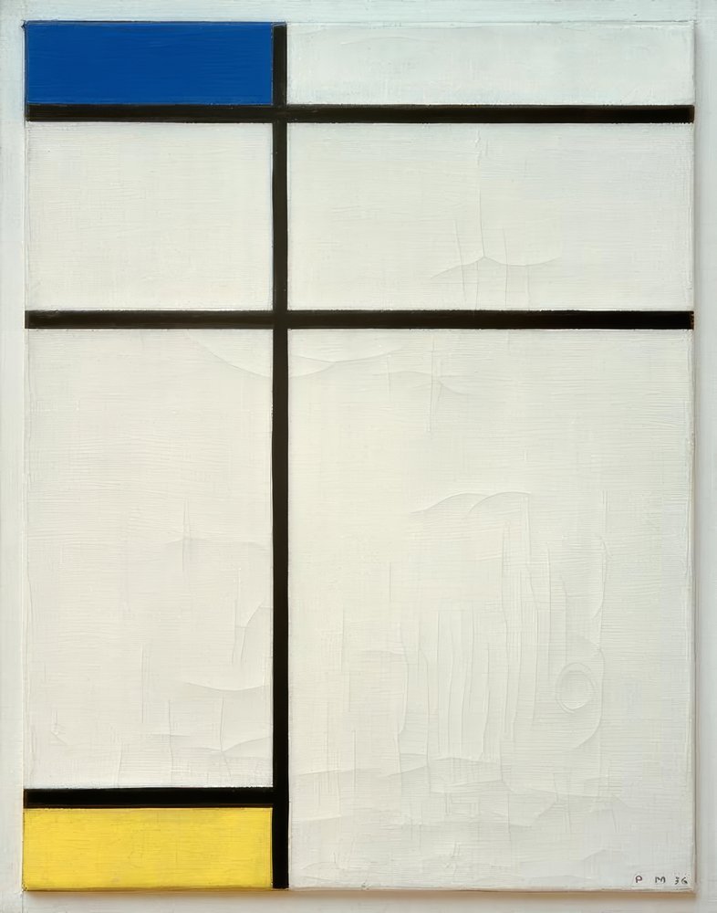 Composition (B) in Blue, Yellow and White by Piet Mondrian