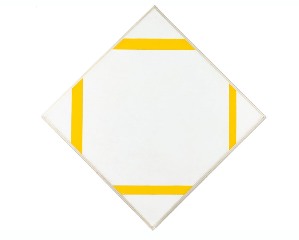 Lozenge Composition with Four Yellow Lines, 1933