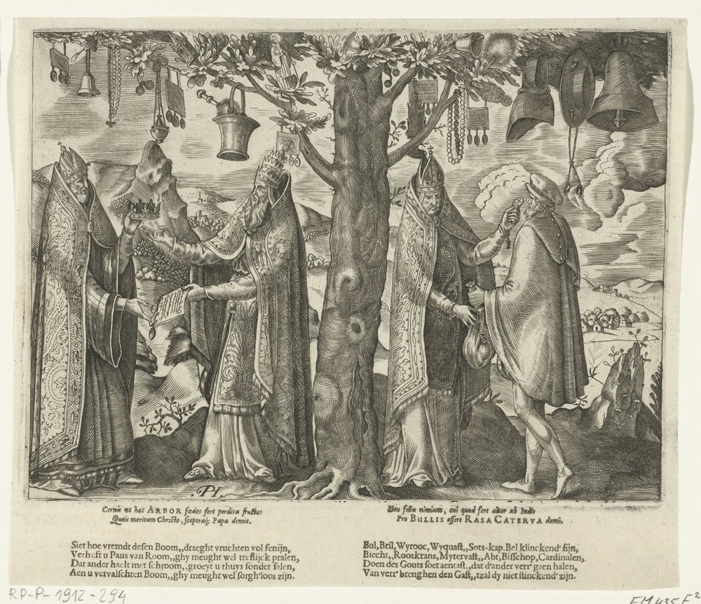 Tree of Roman Idolatry, ca. 1570 by Pieter Huys