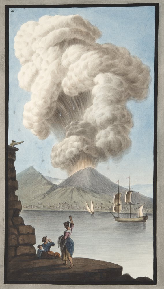 Eruption of Vesuvius, Monday 9th August 1779, Plate 3, Published as a ...