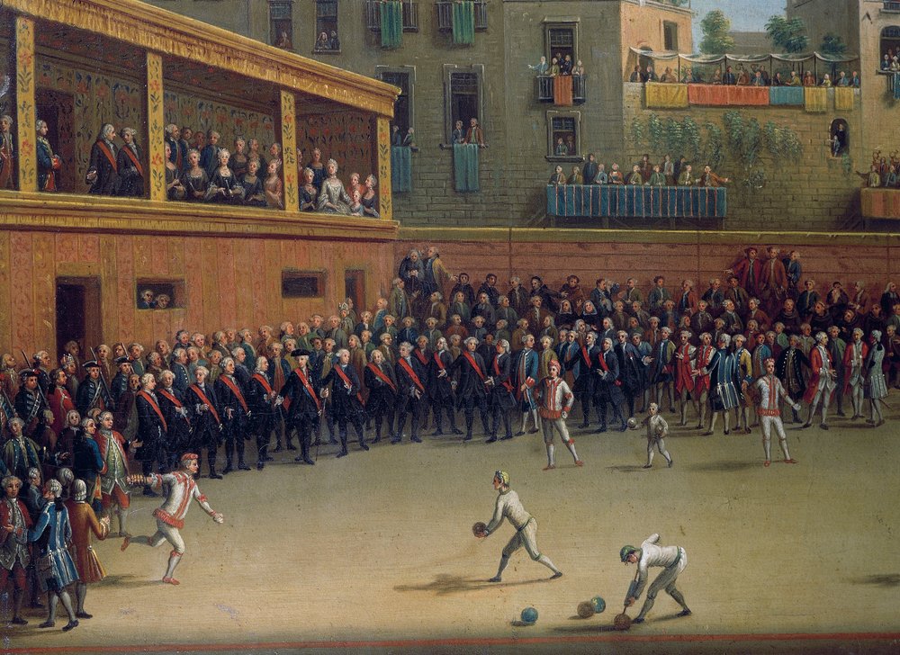 The handball game (detail) by Pietro Fabris