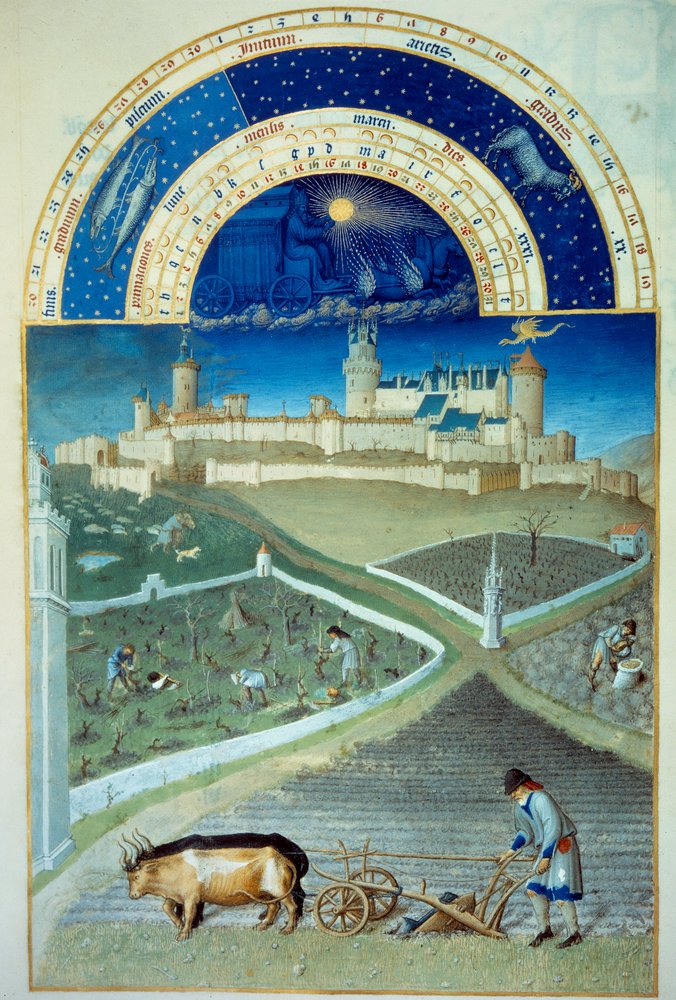 The month of March: the ploughing by Pol de Limbourg