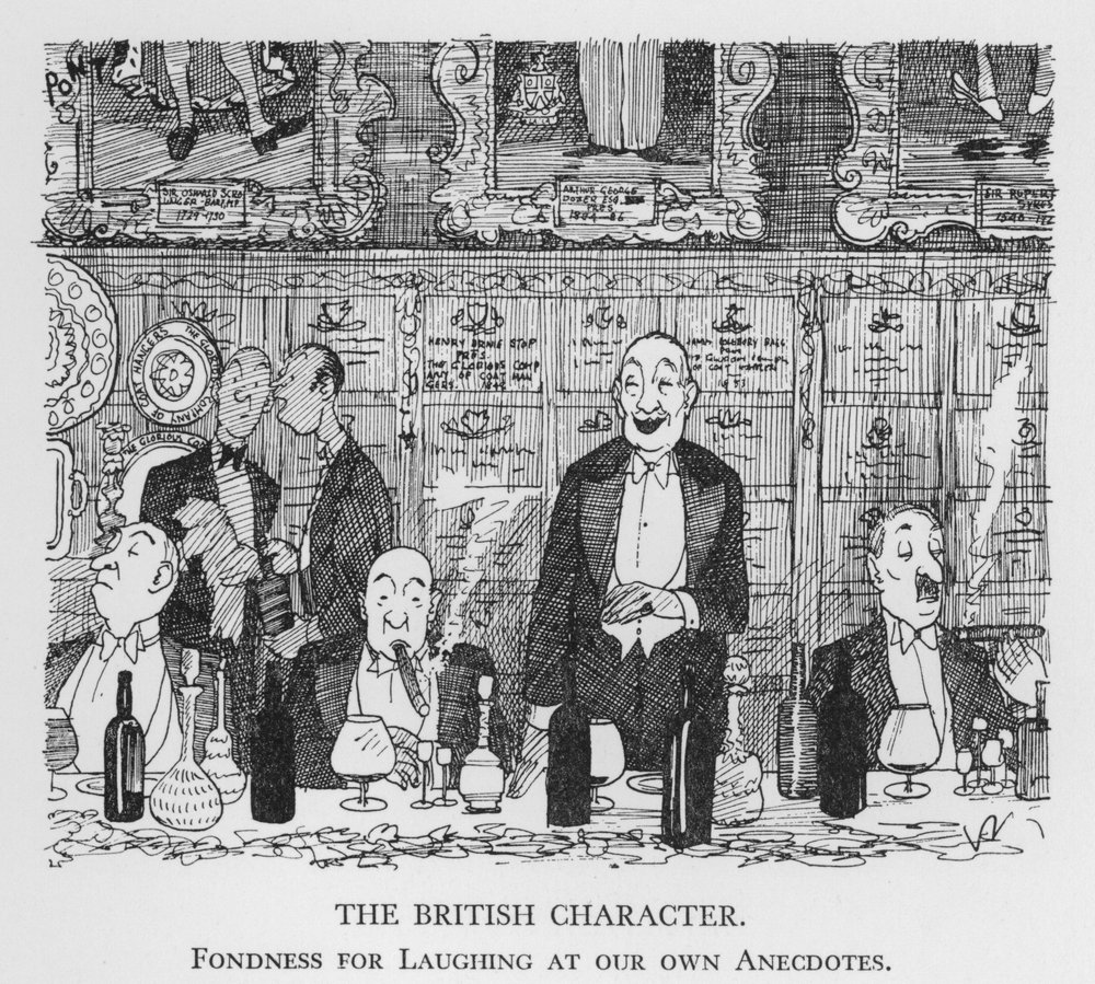 The British Character, Fondness for Laughing at our own Anecdotes