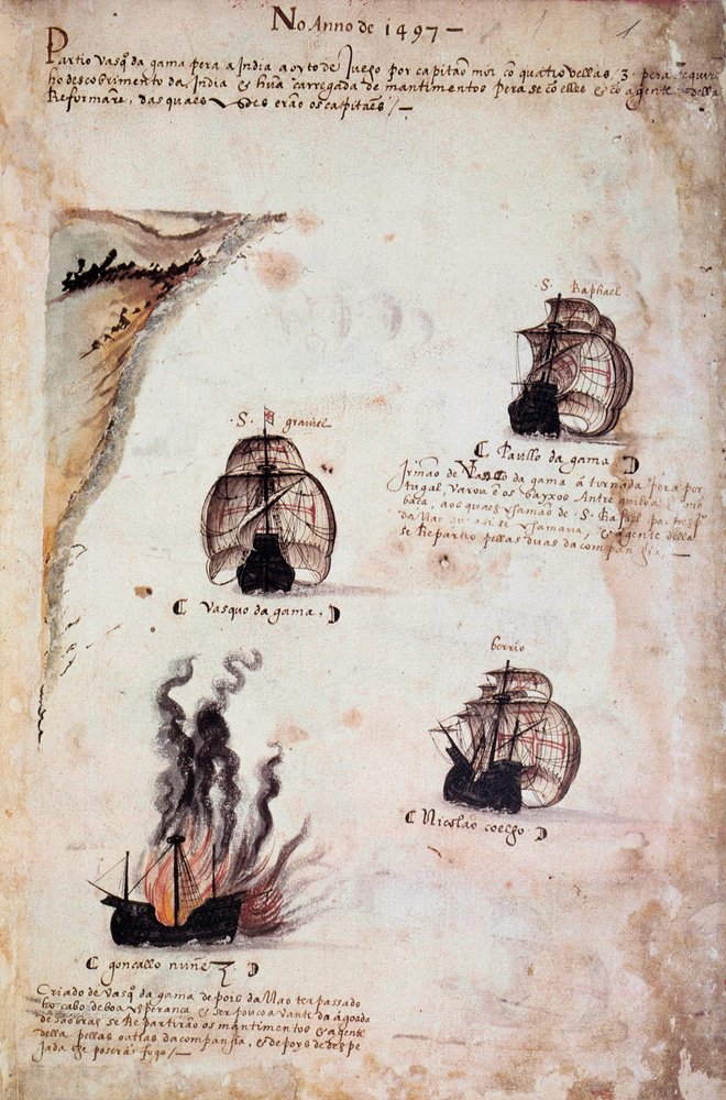 Manuscript page 'Memorials of the armadas of Portugal under King Manuel ...
