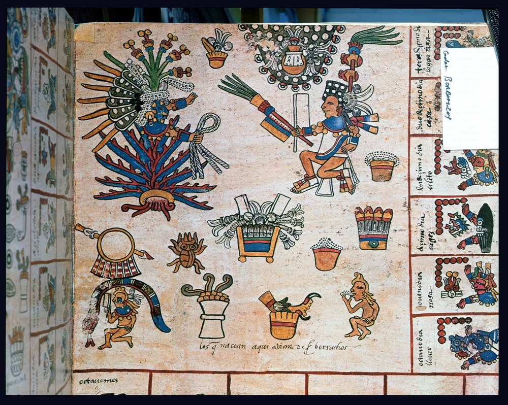 Aztec Codex Borbonicus, 'Tonalamatl', Detail Depicting the Goddess ...
