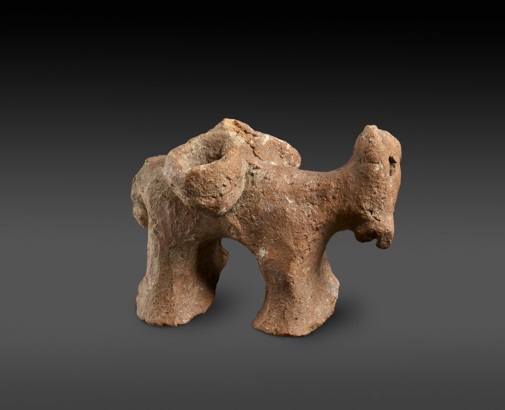 Prehistoric model of a donkey with Panniers, Cyprus