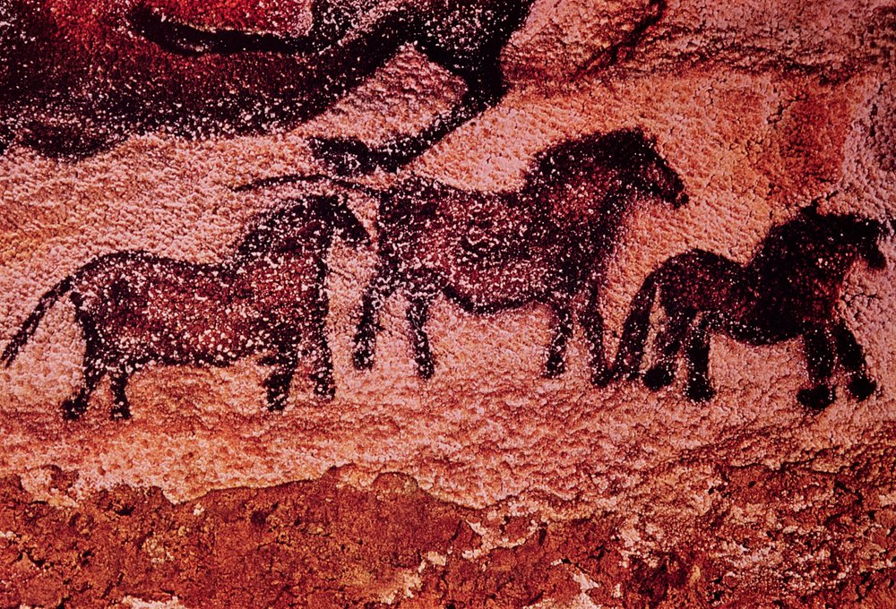 Rock Painting of Tarpans (Ponies), c.17000 BC by Prehistoric