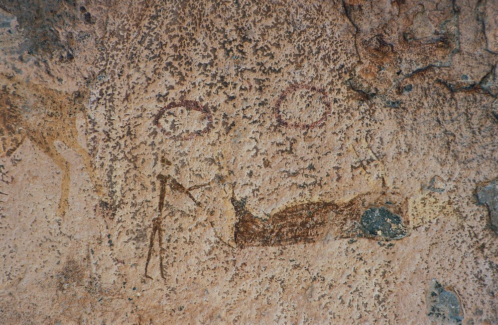 Human figures (cave painting) by Prehistoric Prehistoric