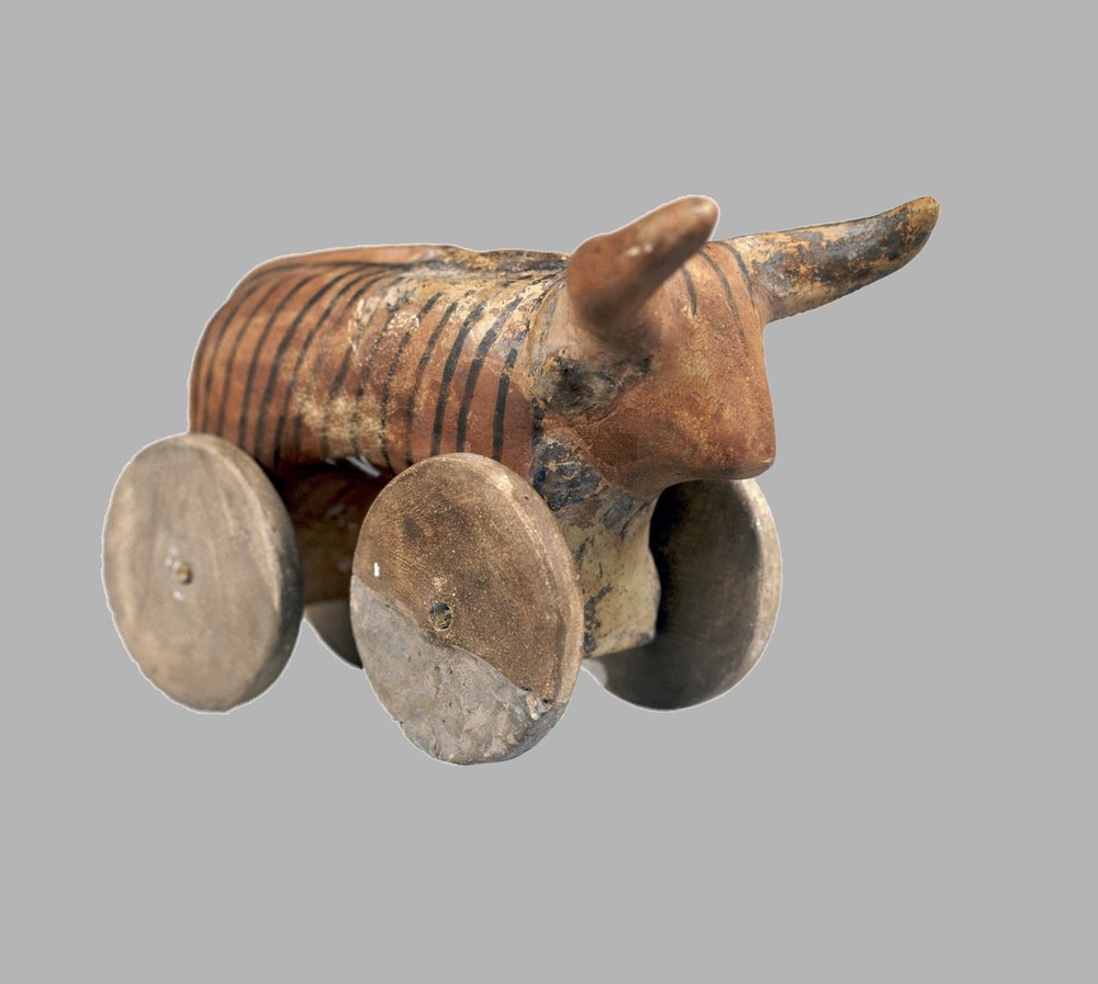 Zoomorphic Statuette with Wheels
