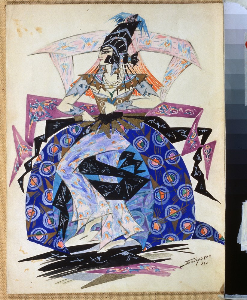 Costume design for the ballet 'Petrushka' by I. Stravinsky - Drawing by ...