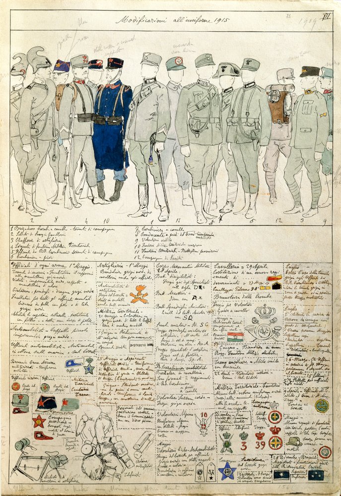 Uniform Variations of Kingdom of Italy, Color Plate by Quinto Cenni