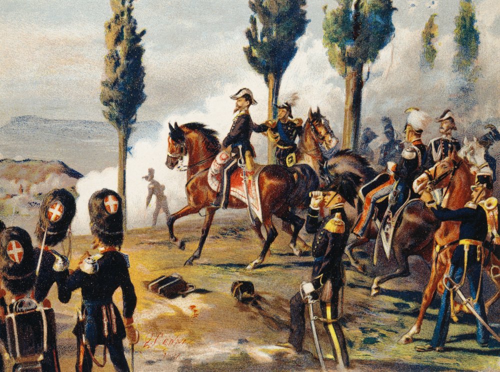 Victor Emmanuel II at Battle of Custoza, June 24