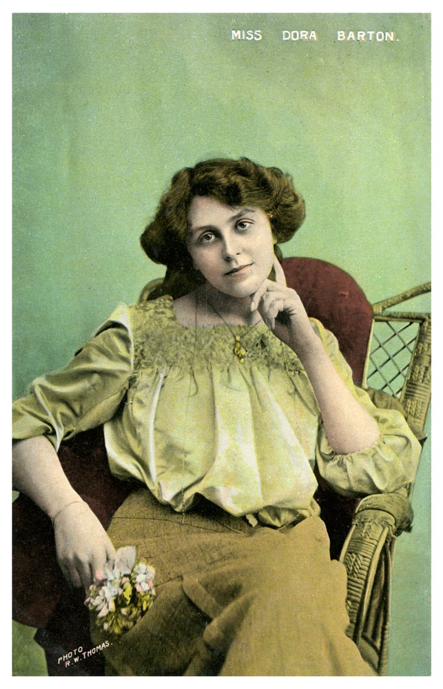 Dora Barton, British Actress by RW Thomas: Fine art print