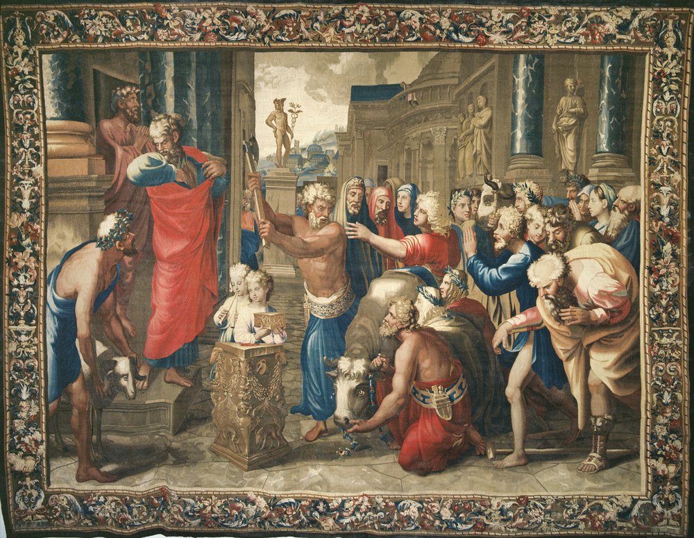 Tapestry Depicting the Acts of the Apostles, the Sacrifice of Lystra ...